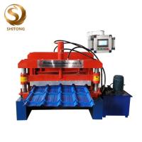 China Full Automatic PPGI Metal Roof Roll Forming Machine 0.3-1.0mm Thickness 3-4 m/min Speed for sale