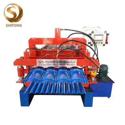 China Double Layer Roofing Corrugated Sheet Cold Roll Forming Machine 0.2-0.8mm Thickness 20-25m/min Production for sale