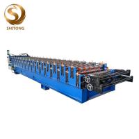 China two different profile roofing panel double metal sheet combine forming machine for sale