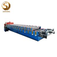 China double layer steel roofing panel glazed tile press roll forming machine for sale