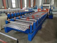 China trapezoidal galvanized roofing panels rolls forming machine with film laminating for sale