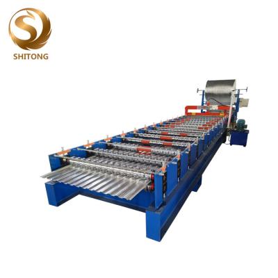 China 1079 model zinc plating colored steel profile sheet roll forming machine for sale