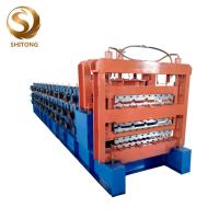 China Three Layer Roll Forming Machine for Metal Roofing & Wall Panels - 0.2-0.8mm Thickness, 20-25m/min Speed for sale