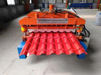 China 960 Automatic Color Steel Roof Panel Glazed Tile Roll Forming Machine - 1200mm Width, 3-4 m/min Speed, 7.5 kW Power for sale