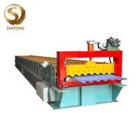 China Corrugated Sheet Metal Roof Forming Machine 0.3-1.0mm Thickness 8-12 m/min Speed with Delta PLC Control for sale