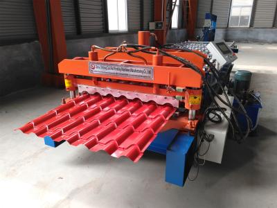 China 960 Model Automatic Profile Roof Tile Roll Forming Machine - 1200mm Width, 3-4 m/min Speed, 7.5 kW Power for sale