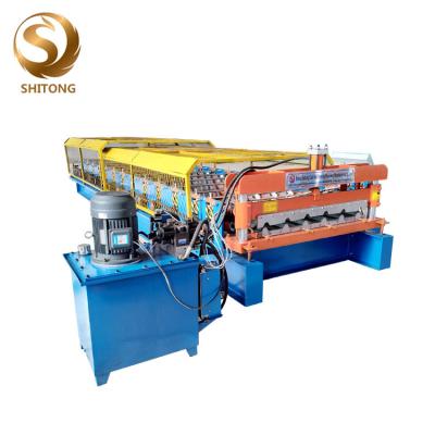 China cheap ce standard metal traprzoidal roof color roll steel forming machine for sale