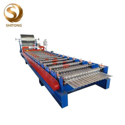 China Plc control cold metal trapezoidal sheet steel  roll forming machine for sale