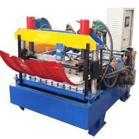 China Automatic Colored Crimping Arch Panel Roll Forming Machine 0.2-0.7mm Thickness 1000mm Width for sale