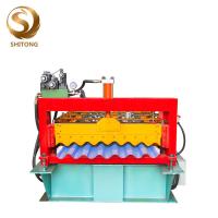 China 780 profile color coated corrugated metal roof panel making machine for sale