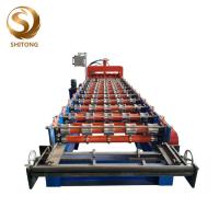 China color steel bamboo type roof panel glazed tile sheet cold roll forming machinery for sale