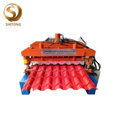 China full automatic cold steel  metal tile roof foll forming machine production line for sale