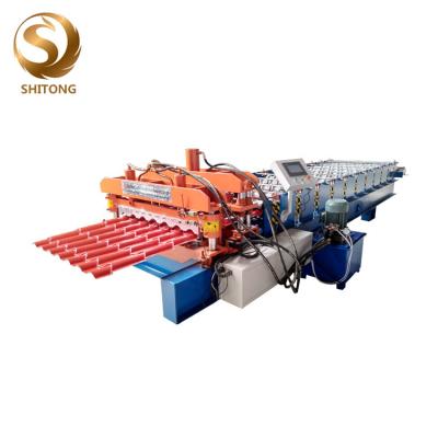 China glazed roofing tile steel panel roll forming machine china manufacture for sale