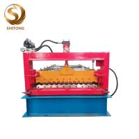 China china cheap color coated corrugated sheet  metal roof  steel panel making machine for sale