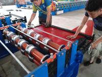 China 1000 model aluminium colored steel profile trapezoidal roll forming machine for sale