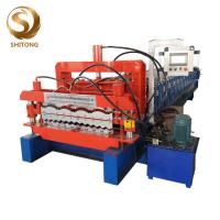 China Double Layer corrugated color And Trapezoidal Roof Sheet  steel Roll Forming Machine for sale