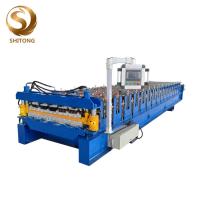 China fully automatic double trapezoidal tile  wall corrugated sheets steel  roll forming machine for sale