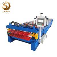 China hot sale metal roof tile and glazed tile iron sheet  steel double deck roll forming machine for sale
