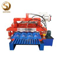 China double layer glazed tile roof panel roll forming machine supplier for sale