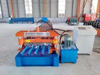 China 686 model galvanized steel sheet cold trapezoidal roofing roll forming machine for sale
