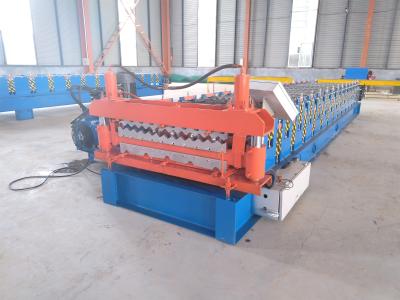 China 835-840 model aluminium double layer trapezoidal colored  sheet profile roll forming machine for sale