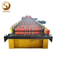 China Automatic Cold Rolled Metal Floor Deck Tile Making Machine - 0.8-1.2mm Thickness, 720mm Efficiency Width for sale