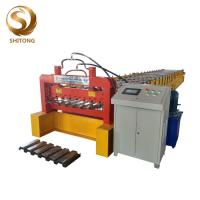 China Automatic Cold Rolled Metal Floor Deck Tile Making Machine - 0.8-1.2mm Thickness, 720mm Efficiency Width for sale