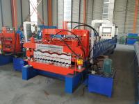 China double layer glazed tile roof panel aluminium steel sheet cold roll forming making machine for sale