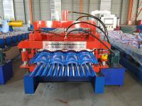 China 868-836 model corrugated and glazed double layer colored cold roll forming machine for sale