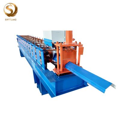 China Glazed Metal Roof Ridge Cap Tile Roll Forming Machine 380V 4kW with 11-Station Rollers for 0.3-0.8mm Material for sale