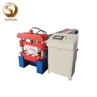 China Metal Roof Ridge Cap Tile Roll Forming Machine - 0.3-0.8mm Thickness, 15-20m/min Speed, 380V 3Phase for sale