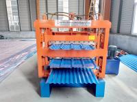 China Three Deck Roofing Sheet Panel Cold Roll Forming Machine 1000mm Width 7.5kw Power for sale