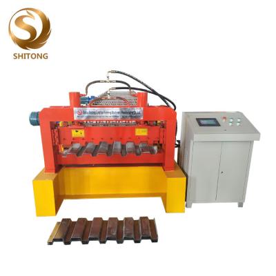 China Steel Structure Floor Deck Roll Forming Machine 1200mm Width 15-20m/min Speed for GI PPGI PPGL Materials for sale