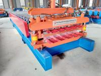 China metal roof tile and glazed tile double deck roll forming machine for sale
