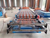 China metal roof tile and glazed tile double deck roll forming machine for sale