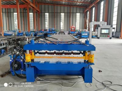 China roofing plate metal steel sheet double layer roll forming machine for sale
