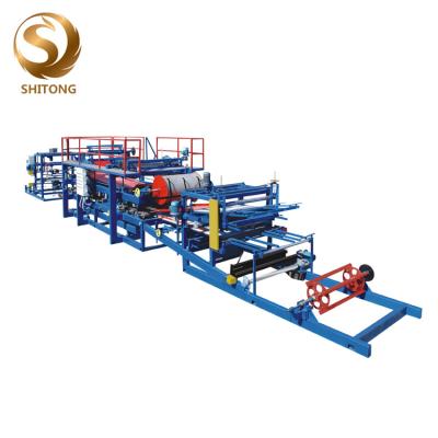 China EPS Roof Wall Panel Foam Sandwich Production Line 1200mm Width 32kW Power for Industrial Buildings for sale