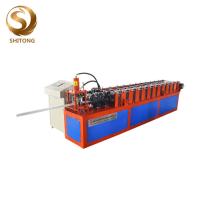 China steel and aluminum stamping flower roller shutter door slat strip roll up door  forming machine for sale