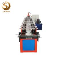 China steel and aluminum stamping flower roller shutter door slat strip roll up door  forming machine for sale