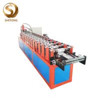 China steel and aluminum stamping flower roller shutter door slat strip roll up door  forming machine for sale