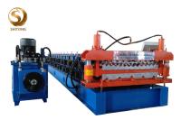 China 2 types profile iron or aluminium double layer corrugated sheet roll forming machine for sale
