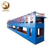 China PLC Control Metal Steel Door Frame Making Machine with Joint Hole Station - 15-20 m/min Speed, 7.5KW Hydraulic Power for sale