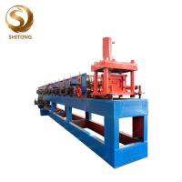 China PLC Control Metal Steel Door Frame Making Machine with Joint Hole Station - 15-20 m/min Speed, 7.5KW Hydraulic Power for sale