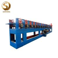 China PLC Control Metal Steel Door Frame Making Machine with Joint Hole Station - 15-20 m/min Speed, 7.5KW Hydraulic Power for sale