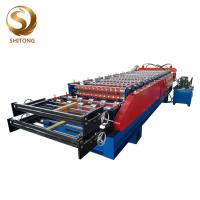 China color steel roof tile double deck corrugated sheet and trapezoid steel roll forming machine for sale
