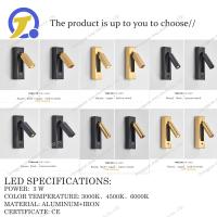 China LED wall lamp with USB function and 3000K color temperature - American-style reading lamp for bedroom for sale