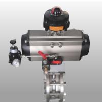 China OEM Spring Return Pneumatic Actuator NAMUR ISO5211 DIN3337 Standards Actuator For Butterfly Valve for sale