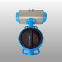 China PTFE Pneumatic Butterfly Valve PN10 / PN16 Wafer Type Butterfly Valves for sale