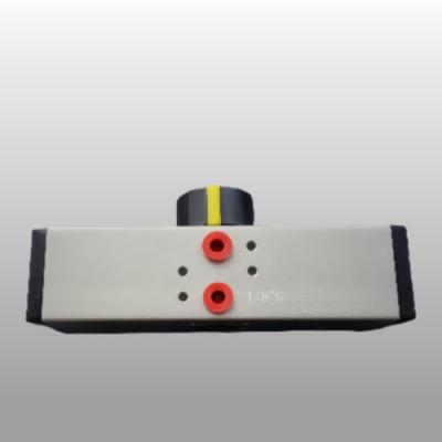 China Compact 3 Position Pneumatic Rotary Actuator 180 Degree Rack And Pinion Actuator OEM Color for sale