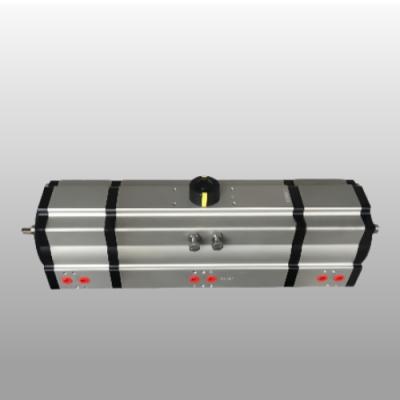 China Aluminum Alloy Double Acting Pneumatic Actuator Silver 180 Degree Pneumatic Rotary Actuator for sale